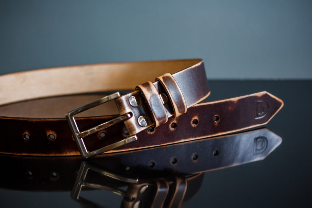 Leather modern vintage belt - DesiredLeather