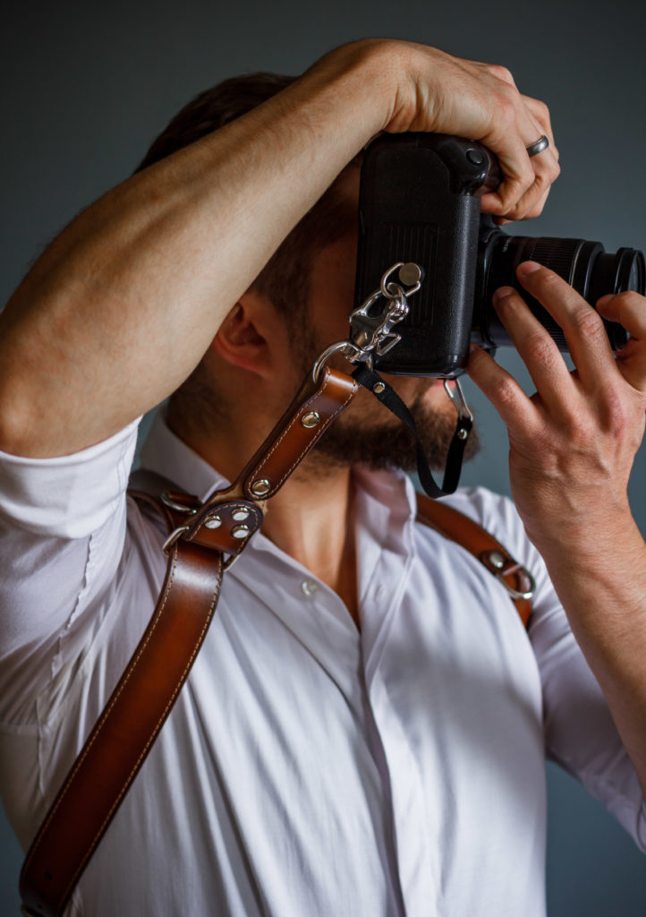 Personalized camera straps with stiching - DesiredLeather