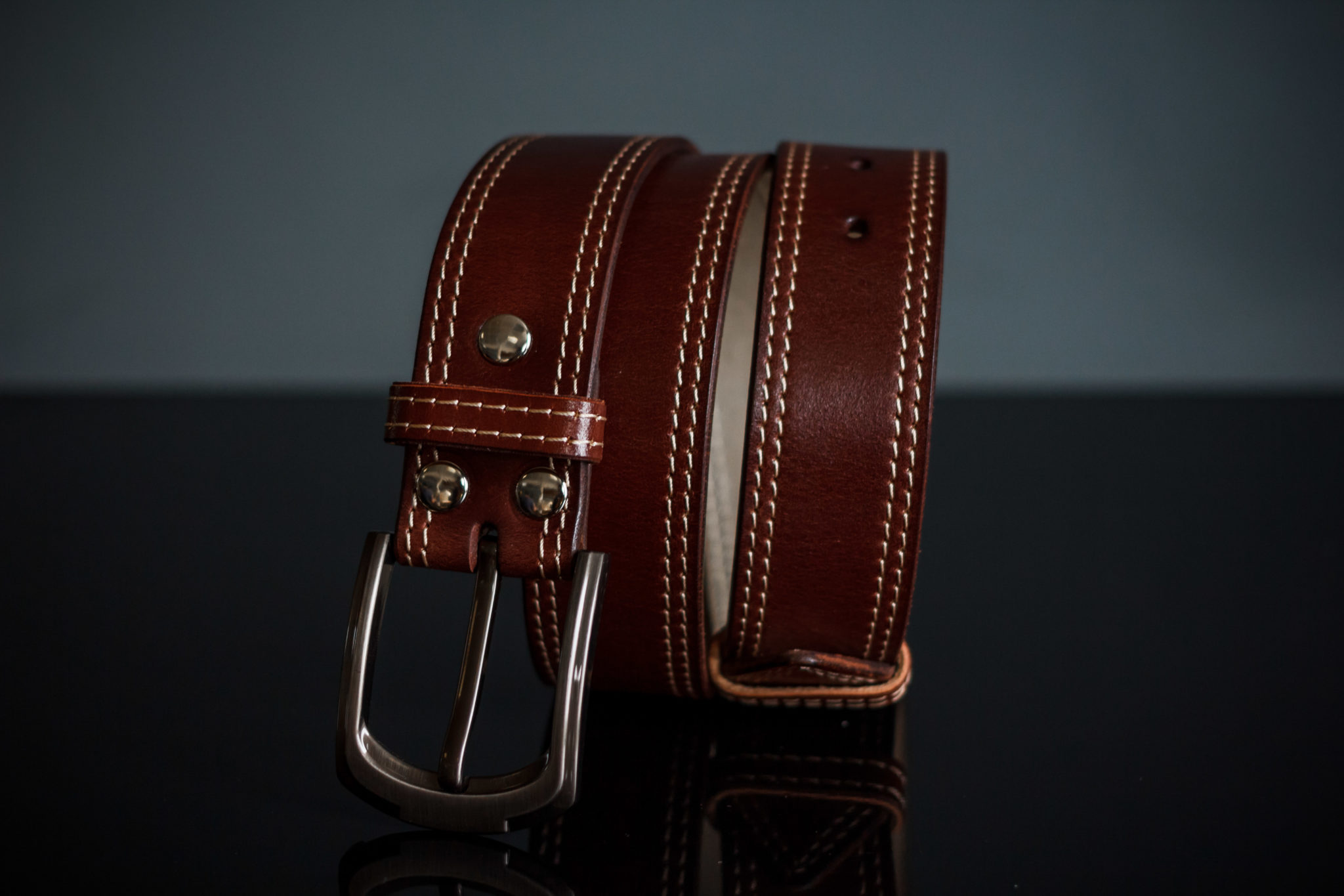 Double stitch belt - DesiredLeather