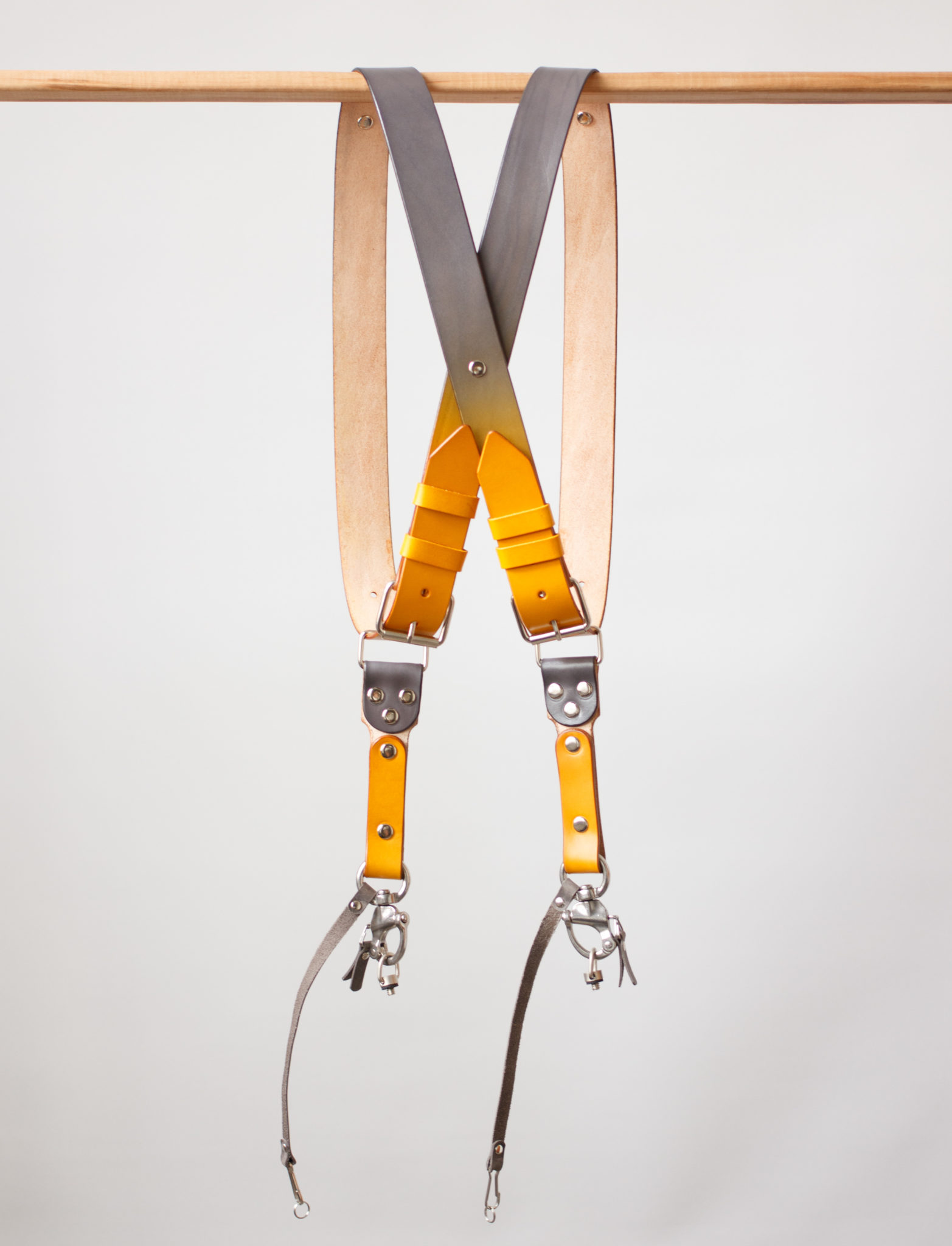 Gradient colored camera strap - DesiredLeather